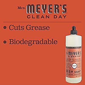 MRS. MEYER'S CLEAN DAY Liquid Dish Soap, Biodegradable Formula, Radish, 16 fl. oz