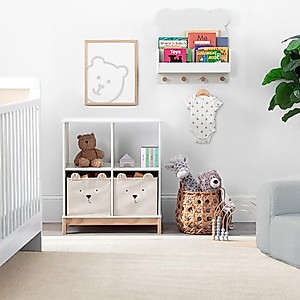 babyGap by Delta Children Brannan Bear Wall Shelf with 4 Hooks, White
