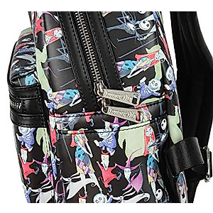 The Nightmare Before Christmas Allover Watercolor Character Print Mini Backpack
