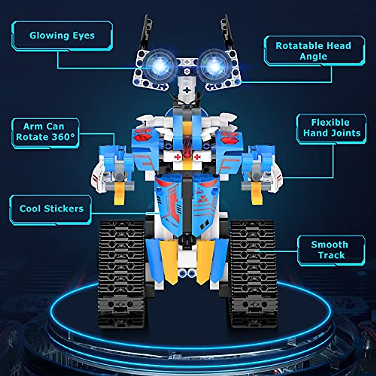 Henoda STEM Robot Toy for 8-16 Year Olds, Programmable Building Kit with APP or Remote Control, Educational Birthday Gift