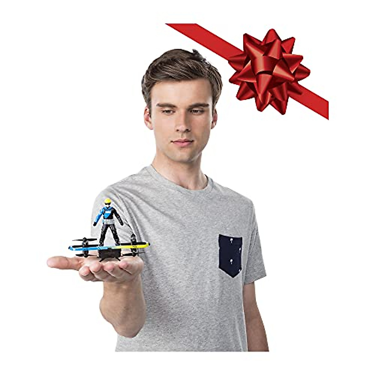 Air Hogs 2-in-1 Extreme Air Board, Transforms from RC Stunt Board to Paraglider, for Ages 8 and Up