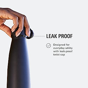 Avana Ashbury Stainless Steel Double-Wall Insulated Water Bottle, 18-Ounce, Neo