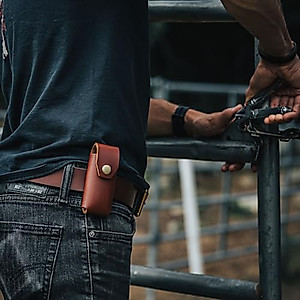 Leather Sheath for Leatherman OHT, Made in USA by American Bench Craft (Brown)