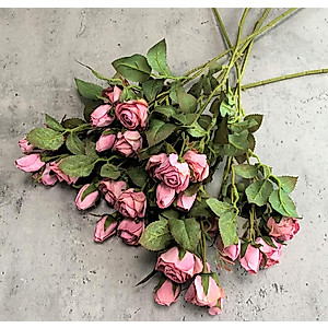 HGKJH Artificial Wild Flower 6 Pcs Cosmos Long Stem Calliopsis, Simulation Bouquet, Realistic Plastic Fake Silk Flowers Table Kitchen Home Garden Party Arrangement Wedding Decoration, 6 Head, Purple