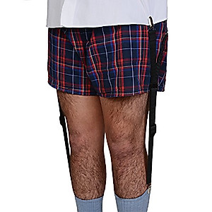 Shirt Stay Plus Shirt Stays for Men Police Military Made in The USA (Y-Style Black, Select Series) (1 Pair of Holder, Tucker, Suspenders, Garters)