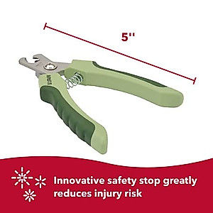 Coastal Pet - Safari - Professional Dog Nail Trimmer - Pet Nail Clippers for Small Dogs - Safety Stop & Non-Slip Grip - Standard - 5" x 1.5"