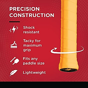 GAMMA Sports Supreme Overgrip for Tennis, Pickleball, Squash, Badminton, and Racquetball Racquets, 3-Pack, Orange