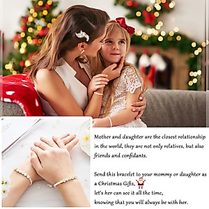 Lanqueen Cute Crystal Matching Beads Bracelet for Mother & Daughter/Big Sister & Little Sister/Aunt & Niece Mothers Day Gifts for Mother/Daughter/Aunt/Niece, Plastic, Cubic Zirconia