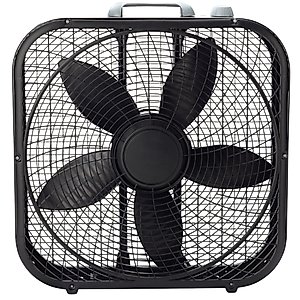 BescZepH 20" Weather Resistant Box Fan, with 3-Speeds, 22" H(Color:Black)