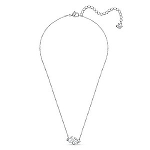 SWAROVSKI Mesmera Necklace, Heart-Shaped Clear Crystals on a Rhodium Finish Setting, Part of the Mesmera Collection