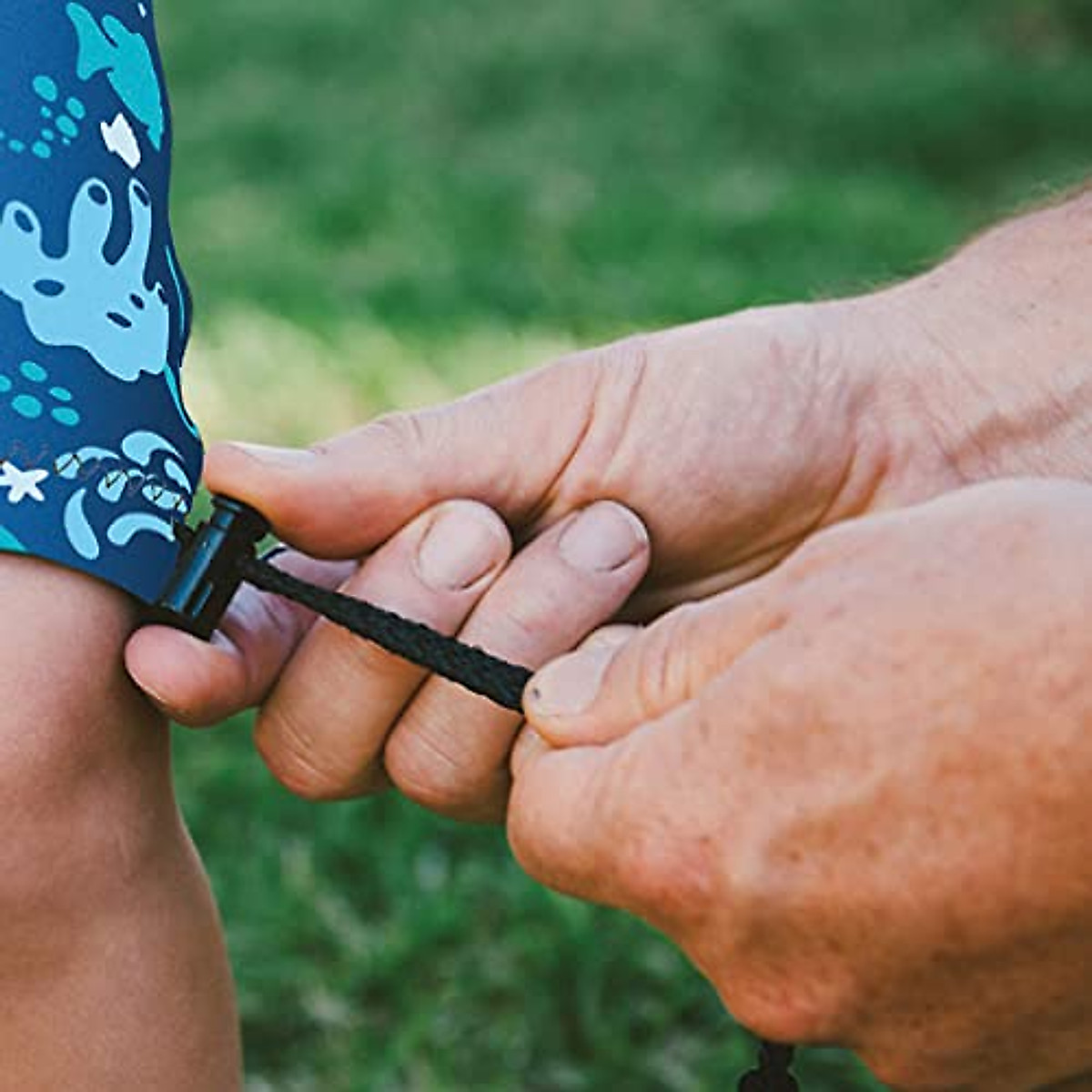 Conni Kids Containment Swim Short Underwear | Trunks Easy Pull Up Kids Incontinence | Washable Swim Diaper for Potty Training, Ocean Blue, Size 6-8