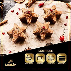 LuxLiv® 164ft Unbleached Brown Parchment Paper Roll for Baking, Sourdough Bread Baking Supplies, Wax Paper Roll, Cooking Paper - Extra Thick & Non-Stick Greaseproof 1ft Width Sheets for Oven.
