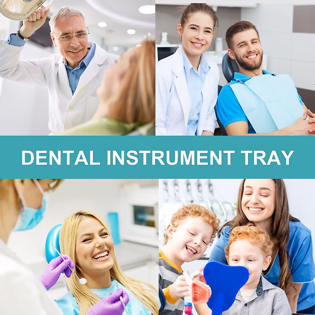 Dental Tray - Lyuxzad 2 Pack Stainless Steel Trays 12.6" X 10.6" X 0.8" Flat Tray for Dental Piercing Lab Instrument Kitchen Baking Pet Bathroom Tools (2pcs)