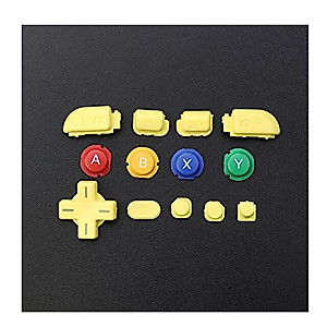 15 PCS Replacement L R ZR ZL Buttons ABXY Buttons Home Button Start Button Power Select Button D Pad Set for New 3DS XL New 3DS LL Console Yellow