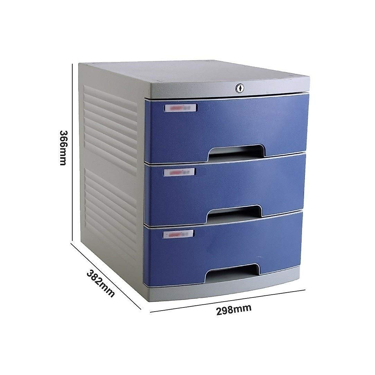 Flat File Cabinet, Large 3-Layer Drawer Storage Organization, with Lock/Blank Label，Suitable for Office Supplies