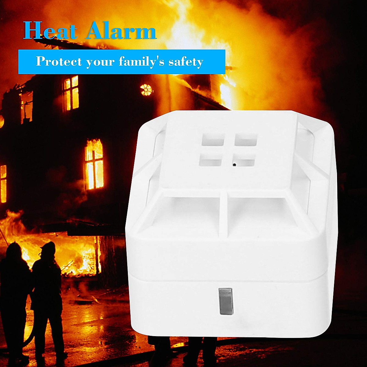 Splenssy Heat Alarm Heat Detector Fixed Temperature 5 Year Battery Powered 85dB Alarm Sound for Home Kitchen Garage