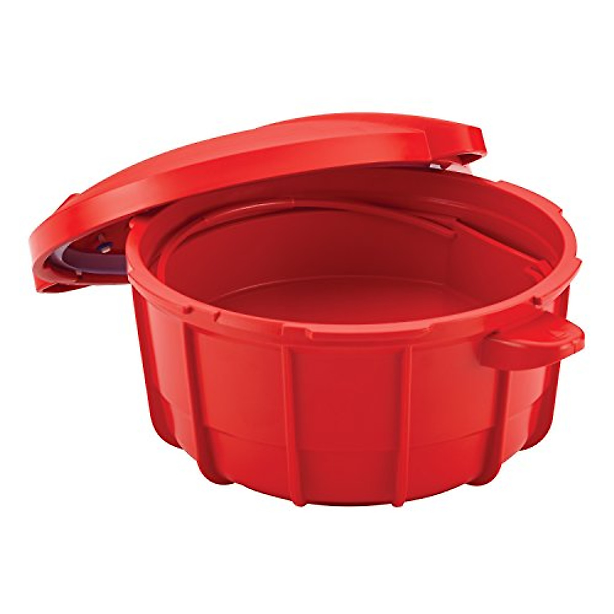 SilverStone 51388 Microwave BPA Free Microwave Pressure Cooker - 3.4 Quart, Red