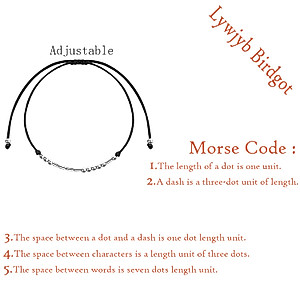 Lywjyb Birdgot Morse Code Bracelet Sober Gift Sobriety Jewelry Sobriety Gift for Women Men (sober silver morse)