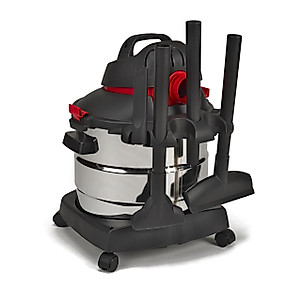 Shop-Vac 5989405 8 Gallon Wet/Dry Vacuum, 6.0 Peak HP, Stainless Steel, 12 Ft Hose, Ideal for Home & Commercial Use