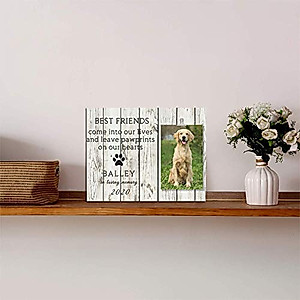 Custom Dog Photo and Name Panel for Tabletop Display 8x6 Inches Best Friends Pet Sympathy Gift Personalized Dog and Cat Memorial Gifts