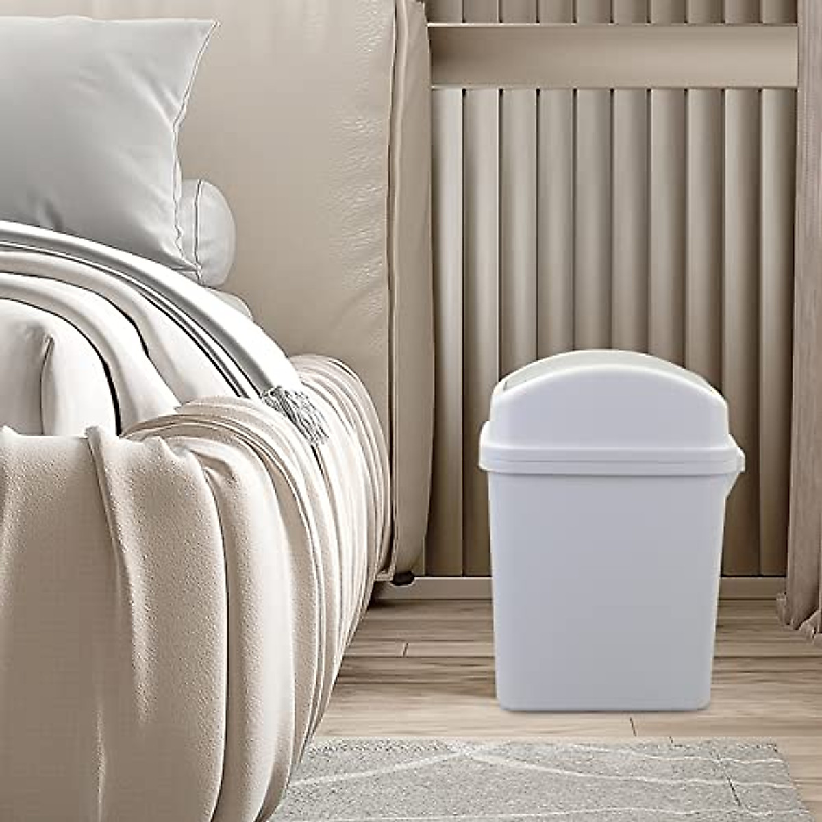 Sosody 4.5 Gallon Swing Top Garbage Can, Plastic Trash Bin with Lid, 3 Pack