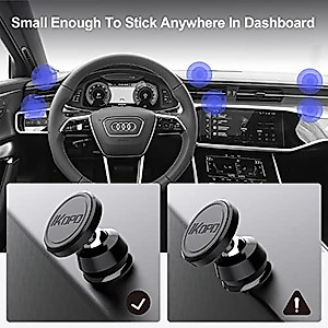 IKOPO [2 Pack] 【Metal】 Magnetic Phone Holder for Car Dashboard, Universal Cell Phone Mount for Car with Strong Magnet