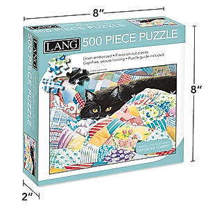 LANG Grandma's Quilt Cat 500 Piece Jigsaw Puzzle