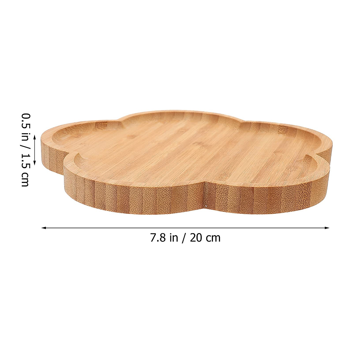 Hemoton Wood Serving Tray Flower Shaped Dessert Plate Food Tray Dinner Plate Serving Platter Appetizer Plates for Steak Fish Seafood Cooking Baking Yellow