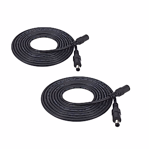 2pcs/Pack 3m/9.84ft Black 5.5mm x 2.5mm DC Plug Extension Cable DC Extension Cable ， 5.5mm x 2.5mm Barrel Male Plug Connector
