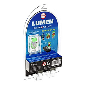 E-Blox Lumen Power Figure Robyn, LED Glowing Light Up Figure, Glows Green & Red When Connected to Metal Contact Point, Building Blox STEM Toy for Kids, Birthday Gift, Boys, Girls, 6+