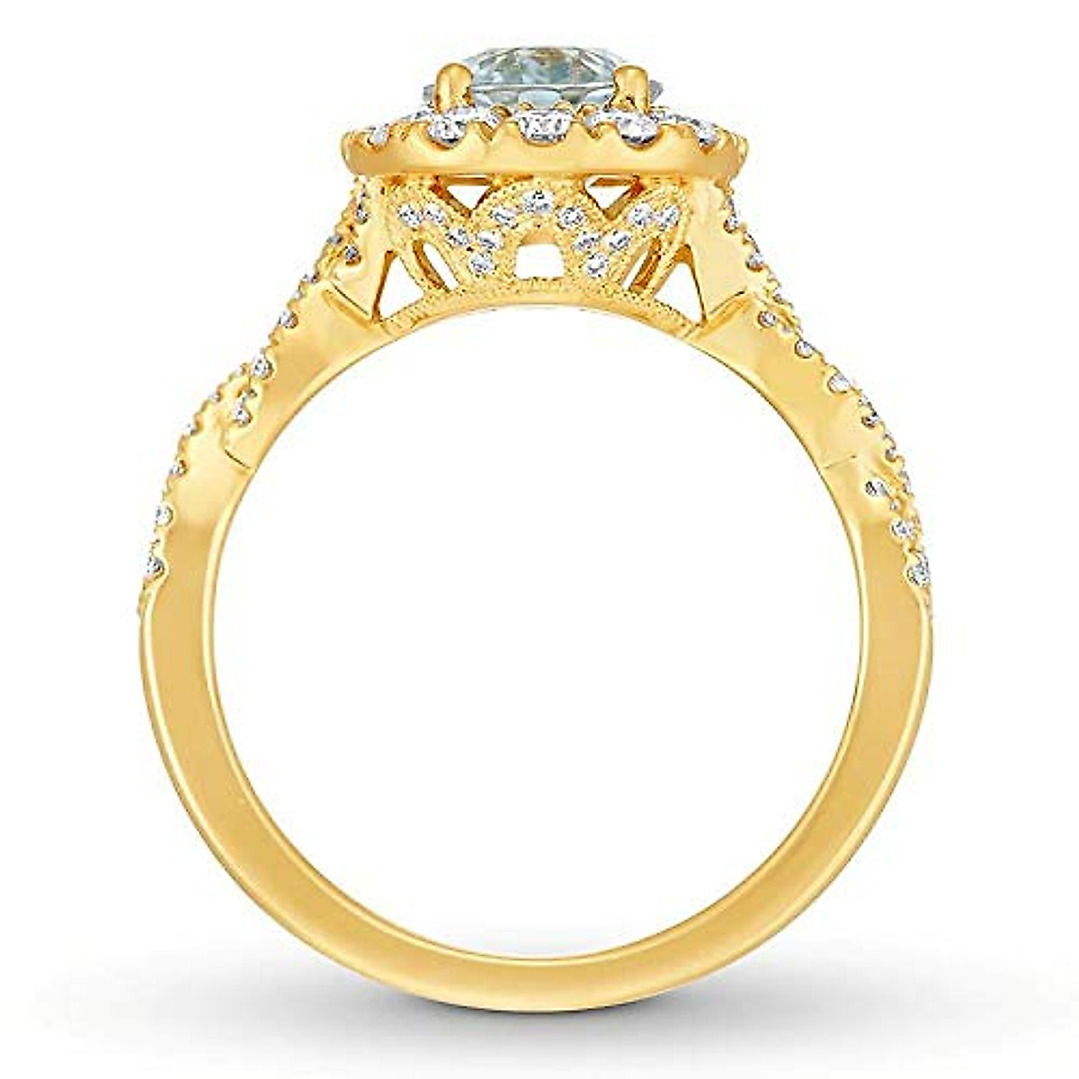 2.5 Carat (ctw) moissanite engagement ring for women Platinum Plated Silver name moissanite ring -H