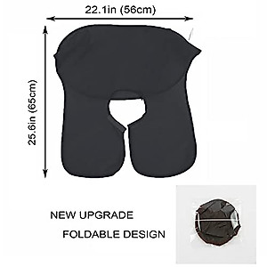 Comemela Beard Bib Apron Beard Catcher New Upgrade Beard Apron, Foldable Shaving Hair Catcher Waterproof Beard Trimming Household for Fathers Day Birthday Anniversary (Black)