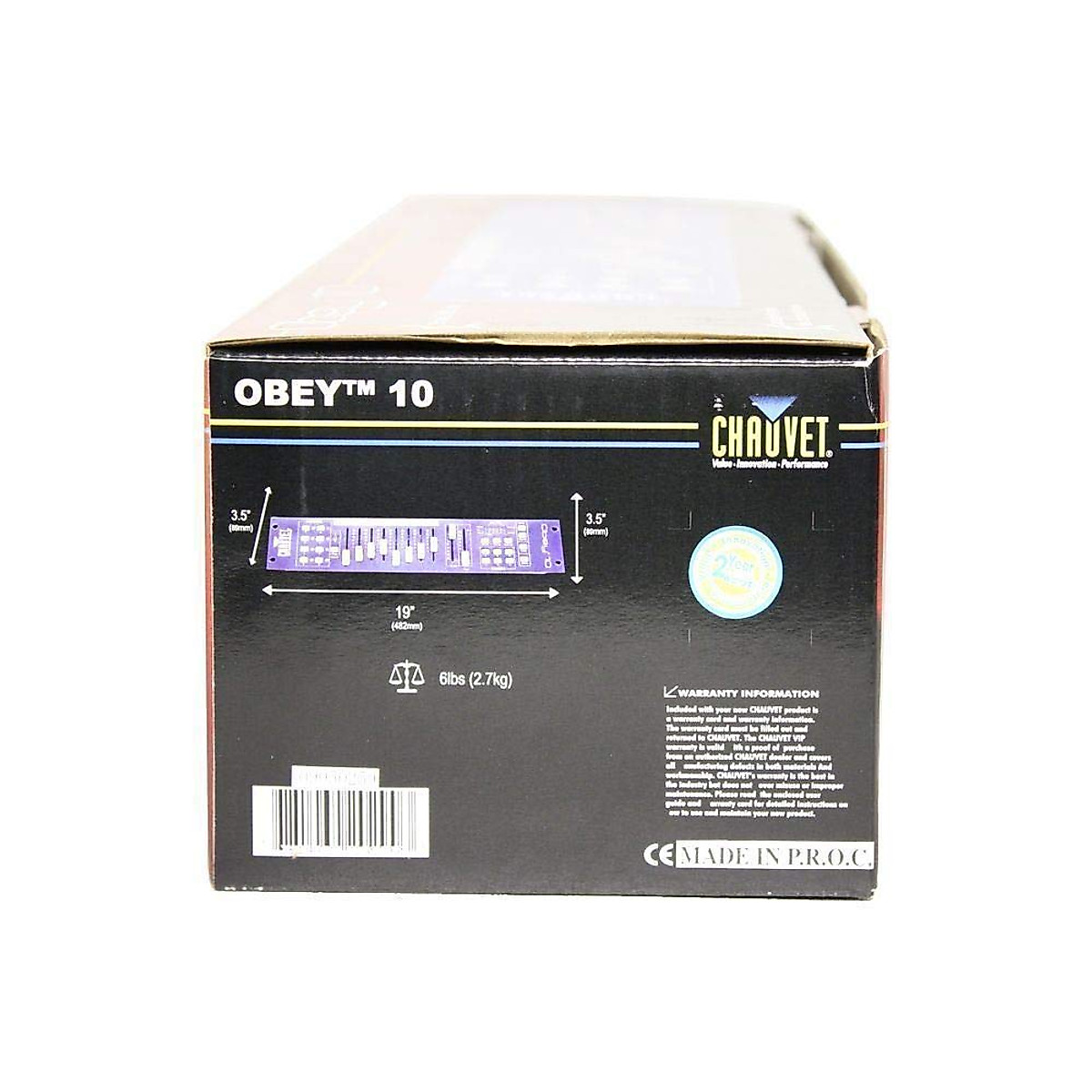 Chauvet Obey 10 LED Universal DMX-512 Lighting Controller + 10' + 25' Cables