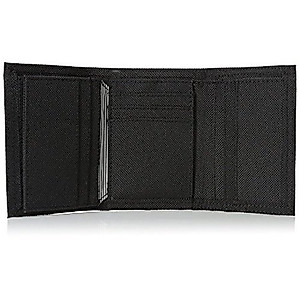 Timberland mens Trifold Nylon Wallet, Black, One Size