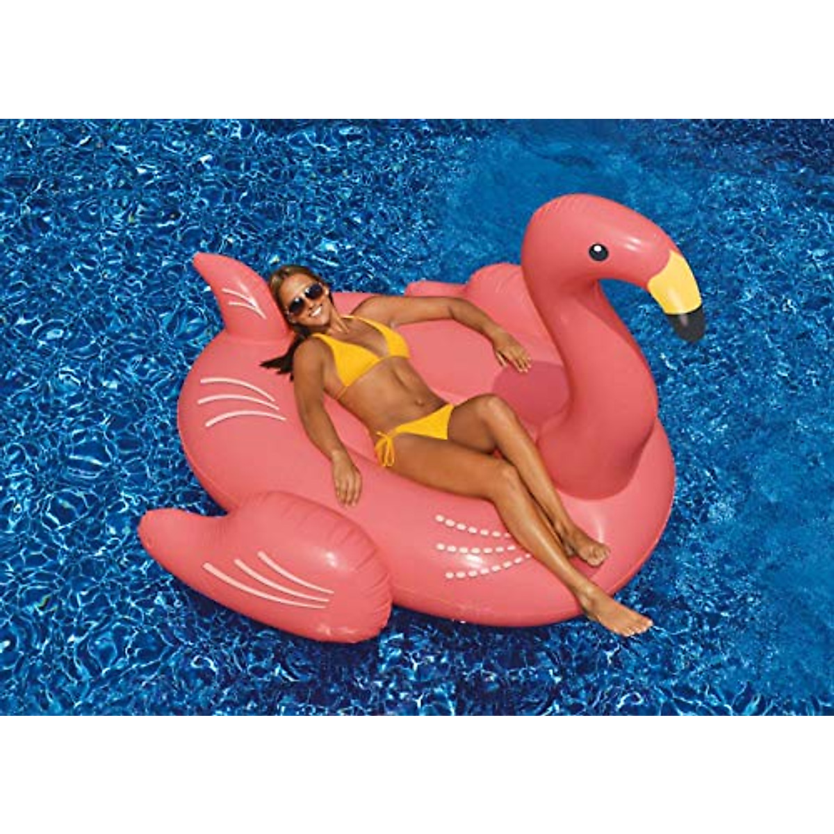 Swimline Giant White Swan/Flamingo/Black Swan/Parrot Floats for Swimming Pools (4 Pack)