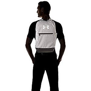 Under Armour Unisex's Patterson Sports Backpack Water Repellent Gym Rucksack with Adjustable Straps, Bag with Storage Slot for Laptops and Tablets, Steel Medium Heather/Black/White (035), One Size