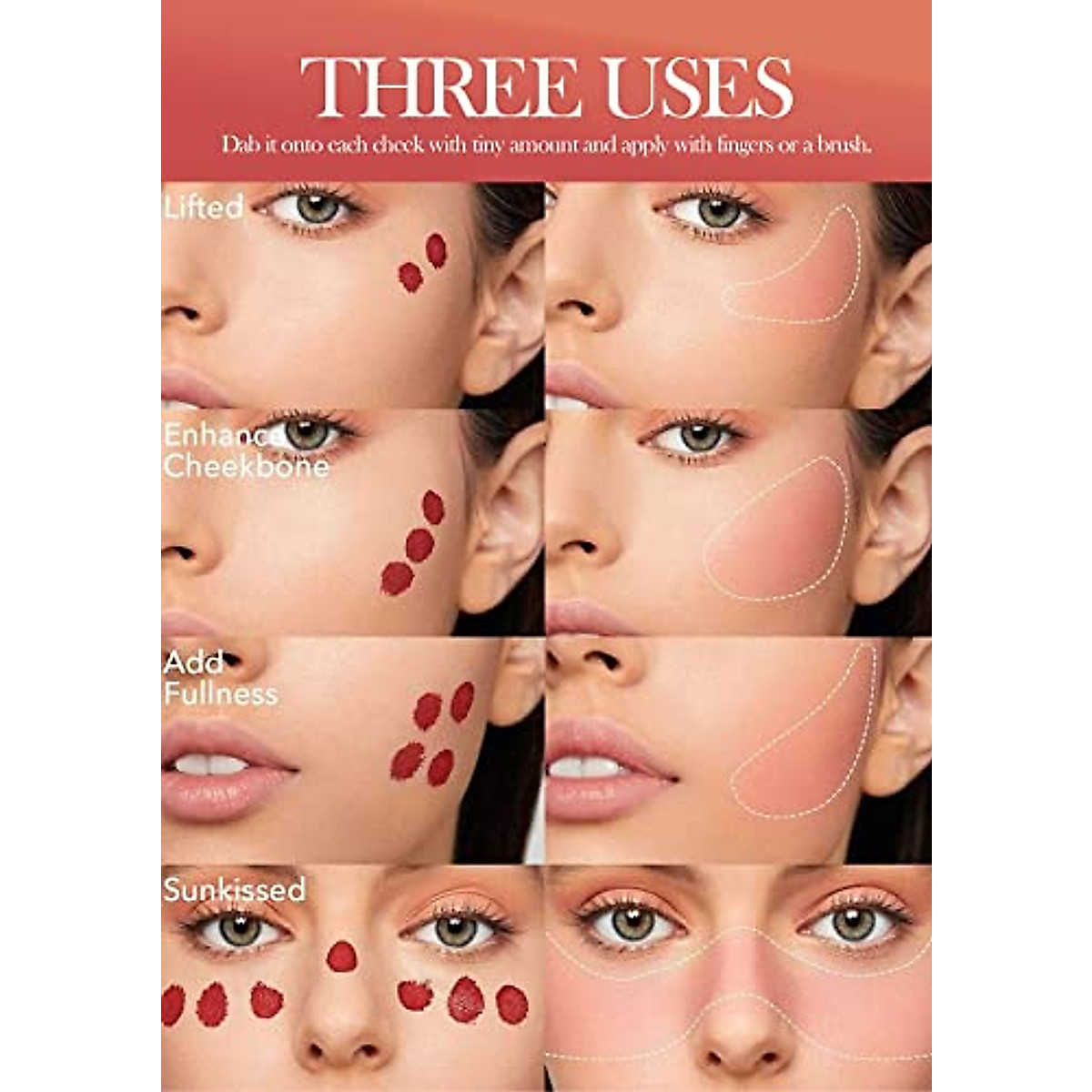 GL-Turelifes Cream Liquid Blush Makeup, Air Cushion Blush for Cheeks, High Pigment, Weightless, Velvet Mousse, Natural-Looking Long Lasting, Dewy Finish, Easy to Blend Blusher (#1 Love Cake)