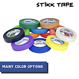 3 Pack 1/4" inch x 60yd STIKK Blue Painters Tape 14 Day Easy Removal Trim Edge Thin Narrow Finishing Masking Tape (.25 in 6MM)