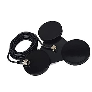 HYS Heavy Duty Mobile Car/Truck SO-239 8.8inch Triangle Magnet Mount Base W/5M(16.4ft) RG58 Coaxial Cable PL-259 Plug