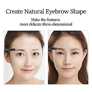 Jutqut Eyebrow Powder Makeup Kit, 3 Colors Eye Brow Tinted Powder Palette, Dark/Light Brown Brow Powder Filler to Shape Natural Eyebrows, Long-Lasting Waterproof Eyebrow Makeup Kit -Set 02