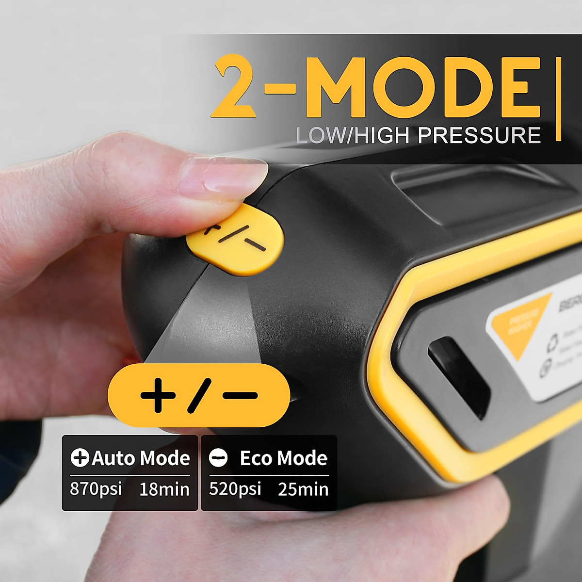 BERGWERK Cordless Power Cleaner 40V Portable Power Washer with 2pcs Batteries Power Cleaner, Working Pressure 520PSI for RVs Boats or Home Projects, with Accessories Kit and a Charger Included