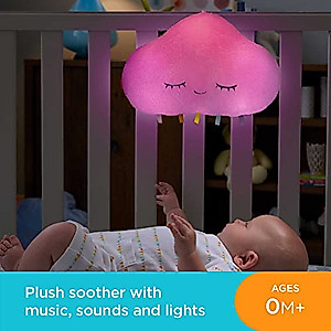 Fisher Price Baby Sound Machine Twinkle & Cuddle Cloud Soother Crib-Attach Plush with Lights for Infant to Toddler