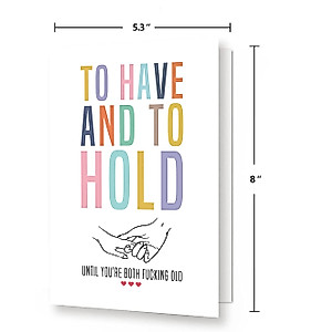 Spercy Funny Wedding Day Card, Congratulation Engagement Card, Marriage Card, To Have and To Hold