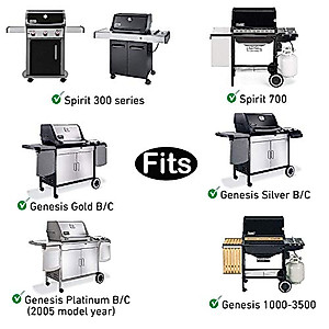 LS'BABQ Stainless Steel Cooking Grid Replacement for Weber Spirit 300 Series, Genesis Silver B/C, Gold B/C, Genesis 1000-3500,Genesis Platinum B & C,Set of 2