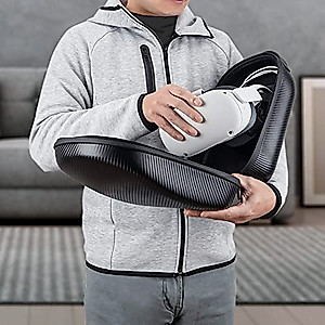 HATHOR Hard Carrying Case for Oculus Quest 2, PU Waterproof Q2 Headset Case Storage Bag for Oculus Quest 2 VR Accessories,Suitable for Travel and Home Storage (Black)