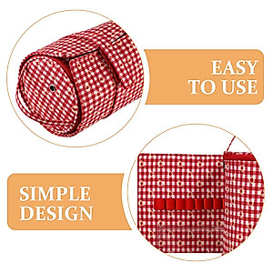 SEWACC Knitting Tools Bag Crochet Organizer Bag Yarn Storage Tote Knitting Accessories Supplies Yarn Holder with Grommets Crochet Project Case