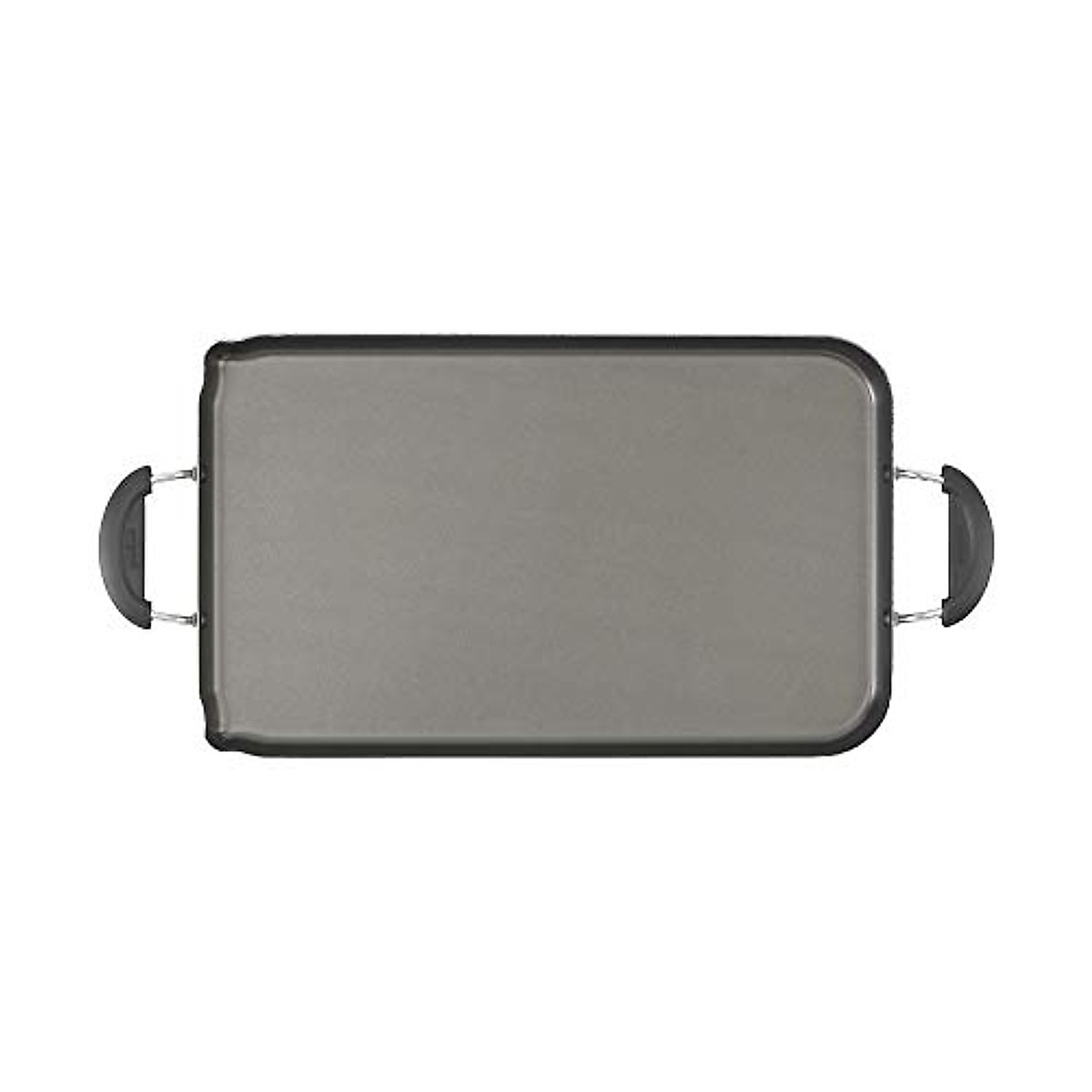 GoodCook Everyday 18" x 11" Nonstick Aluminum Double Burner Griddle Pan, Black