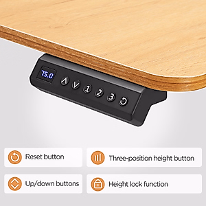 Electric Standing Desk Adjustable Height Computer Desk Standing Desk Adjustable Height Electric Standing Desk Adjustable Height with Memory Height Setting Quiet Lifting 42.5’’x 23.6’’ Thick 0.59’’