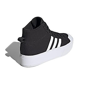 adidas Women's Bravada 2.0 Mid Platform Skate Shoe, Core Black/White/Core Black, 9.5