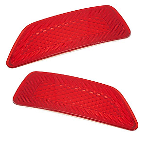 NFSpeeding 2 PCS Rear Bumper Reflectors Compatible with Grand Cherokee 2011-2021,Compass 2011-2017, Journey 2011-2020, Replaces 57010721AC 57010720AC (Red Lens, Left and Right)